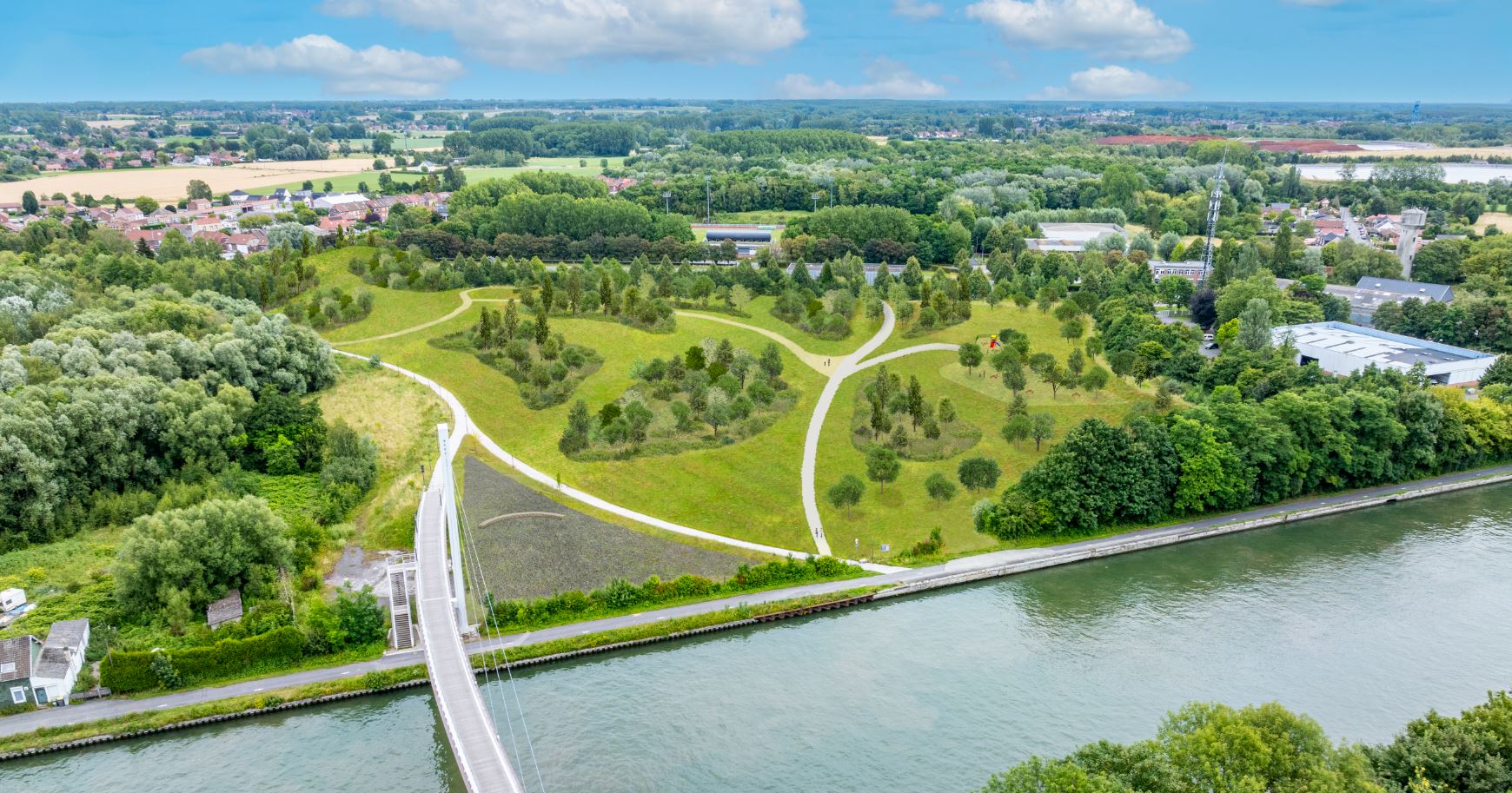 à Auby (59), transformer une friche industrielle en parc urbain